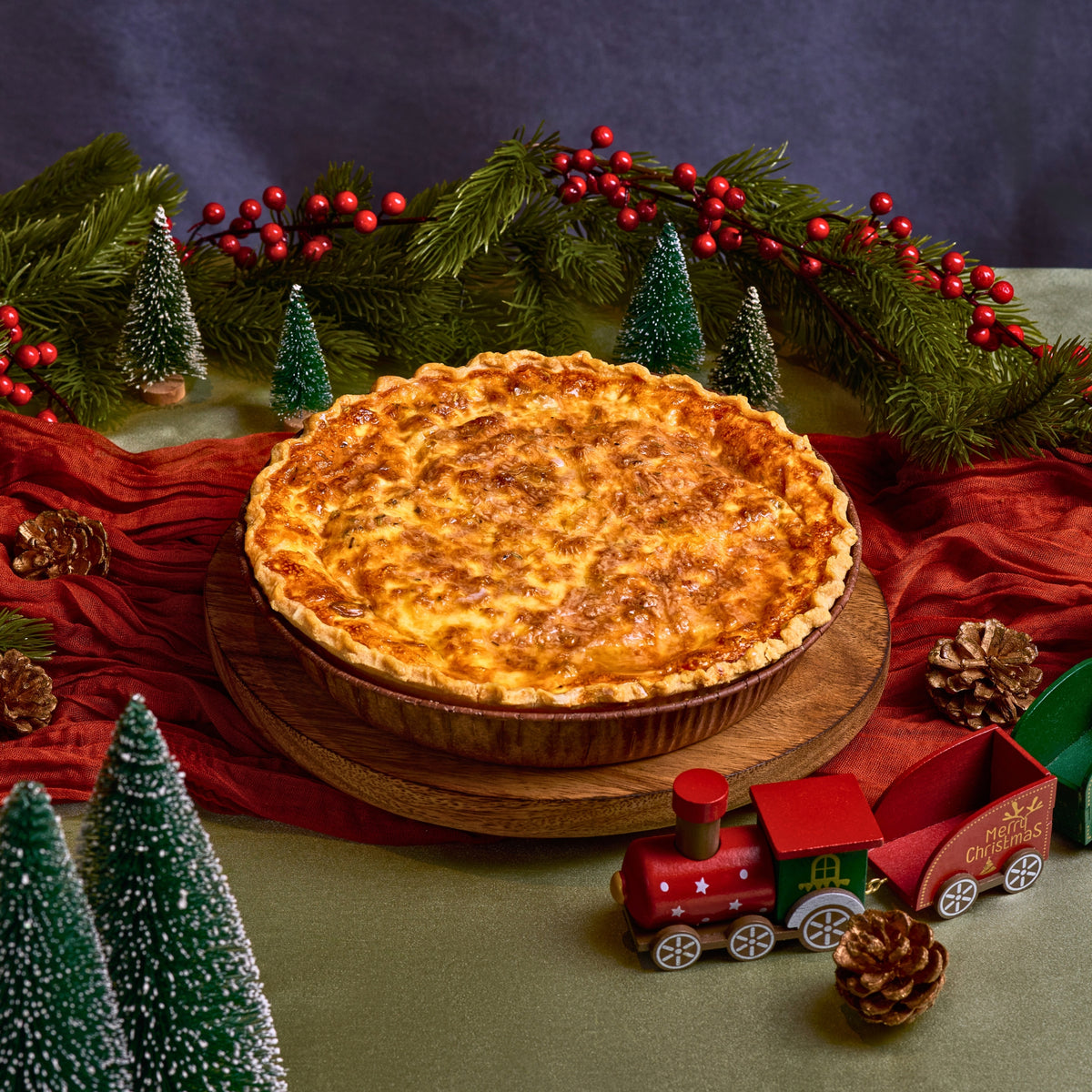 Festive Salmon and Turkey Quiche (1.2kg) – Furama City Centre Singapore
